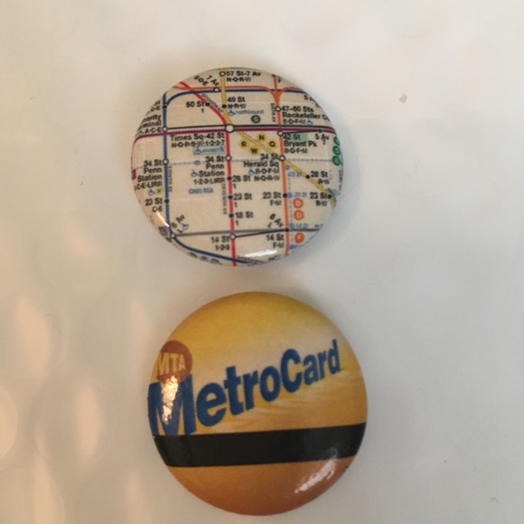 Jewelry | New York City Subway Pins Set 2 Cute Collectible | Poshmark